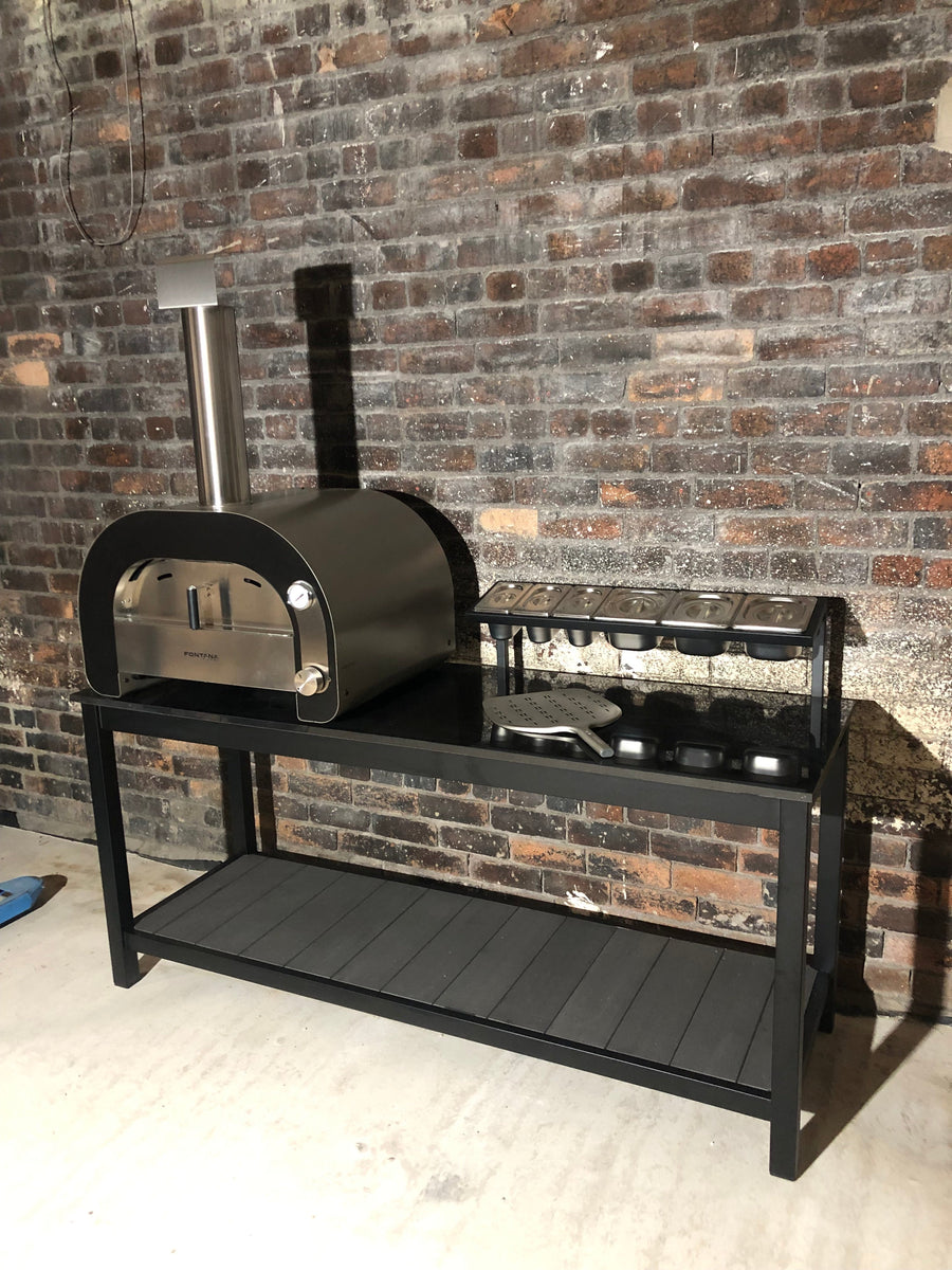 Castori pizza prep table with gastronorm rack